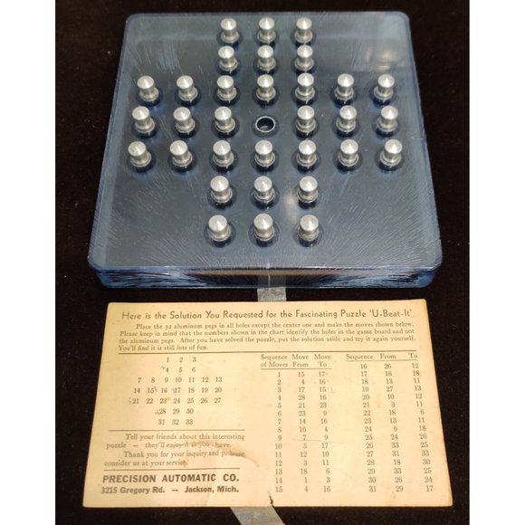 Precision Automatic Co. | Toys | Vtg U Beatit Brain Teaser Game By ...